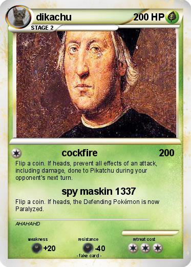 Pokémon dikachu 3 3 - cockfire - My Pokemon Card