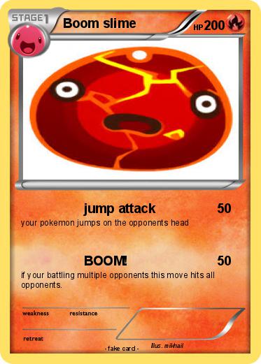 Pokémon Boom slime 2 2 - jump attack - My Pokemon Card