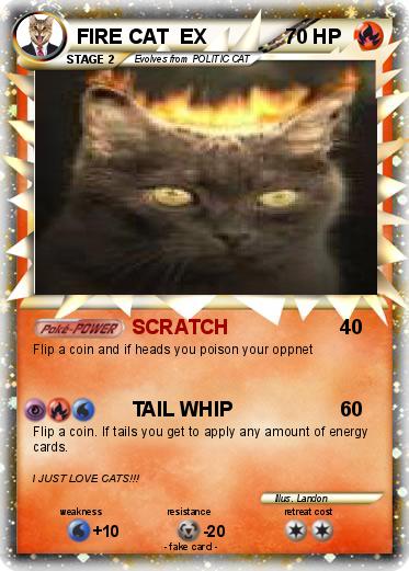 Pokémon FIRE CAT EX 1 1 - SCRATCH - My Pokemon Card