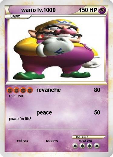 Pokémon wario lv 1000 1000 - revanche - My Pokemon Card