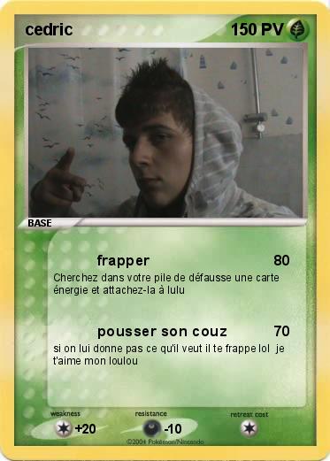 Pokémon cedric - frapper - Ma carte Pokémon