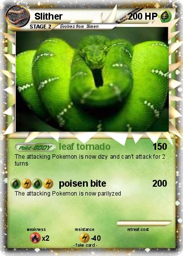 Pokémon Slither 14 14 - leaf tornado - My Pokemon Card