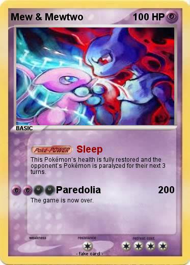 Pokémon Mew Mewtwo 82 82 - Sleep - My Pokemon Card