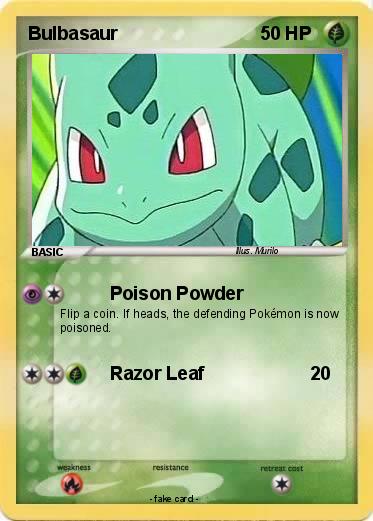 Pokémon Bulbasaur 657 657 - Poison Powder - My Pokemon Card