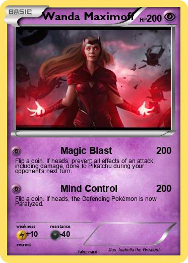 Pokémon Wanda Maximoff 1 1 - Magic Blast - My Pokemon Card