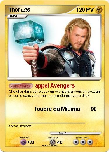 Pokémon Thor 238 238 - appel Avengers - Ma carte Pokémon
