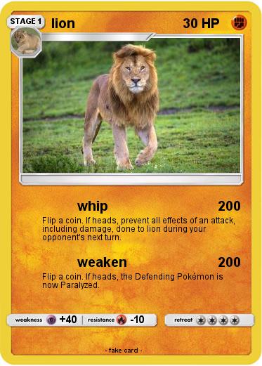 Pokémon lion 1077 1077 - whip - My Pokemon Card