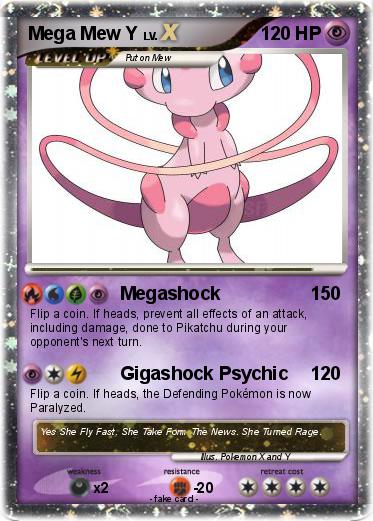 Pokémon Mega Mew Y 4 4 - Megashock - My Pokemon Card