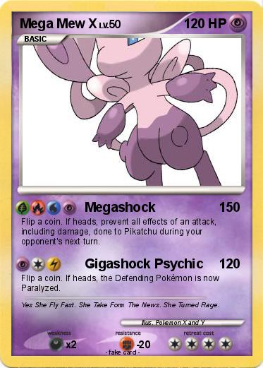 Pokémon Mega Mew X 6 6 - Megashock - My Pokemon Card
