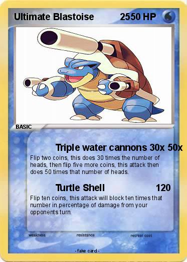 Pokémon Ultimate Blastoise 25 25 - Triple water cannons 30x 50x - My ...