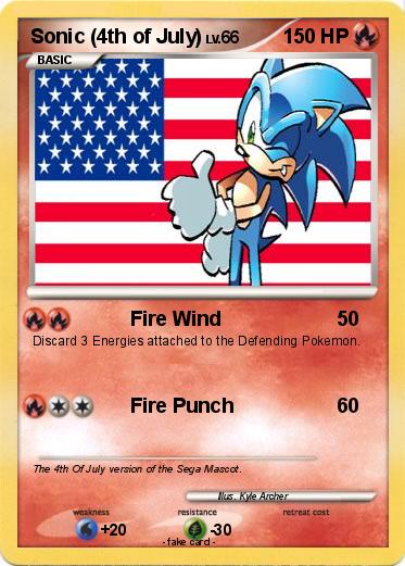 Pokémon Sonic 4th of July - Fire Wind - My Pokemon Card