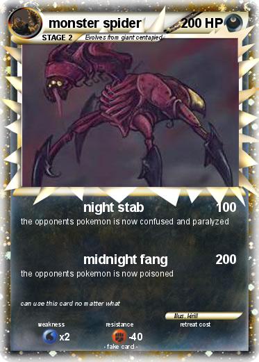 Pokémon monster spider - night stab - My Pokemon Card