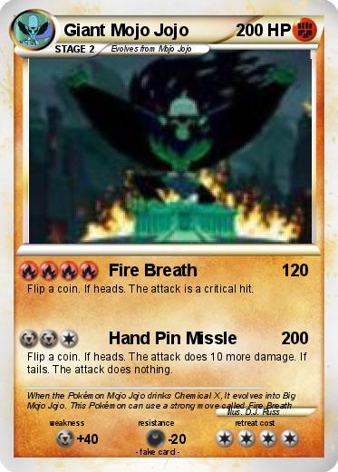 Pokémon Giant Mojo Jojo - Fire Breath - My Pokemon Card