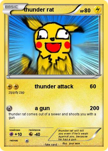 Pokémon thunder rat - thunder attack - My Pokemon Card
