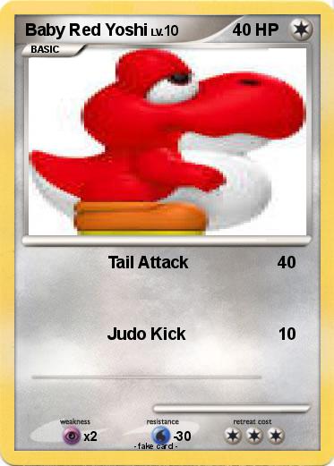 Pokémon Baby Red Yoshi 1 1 - Tail Attack - My Pokemon Card