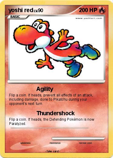 Pokémon yoshi red 5 5 - Agility - My Pokemon Card