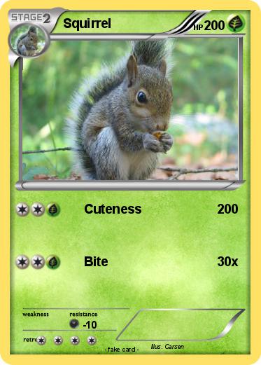 Pokémon Squirrel 217 217 - Cuteness - My Pokemon Card