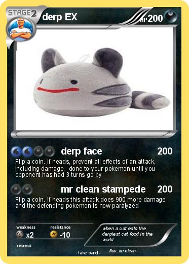 Pokémon derp EX 24 24 - derp face - My Pokemon Card