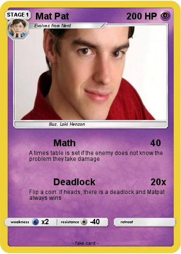 Pokémon Mat Pat 6 6 - Math - My Pokemon Card