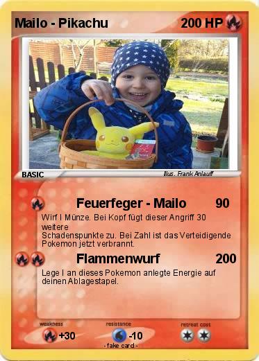 Pokémon Mailo Pikachu - Feuerfeger - Mailo - My Pokemon Card