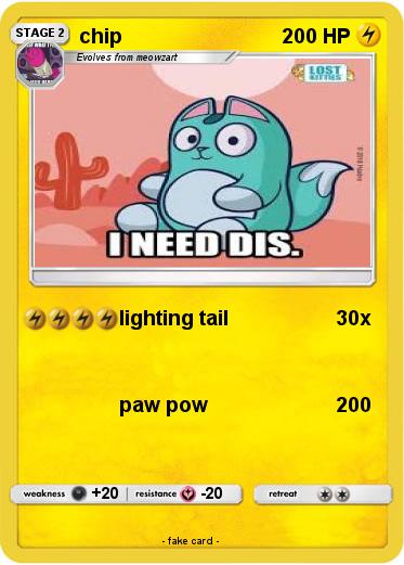 Pokémon chip 160 160 - lighting tail - My Pokemon Card