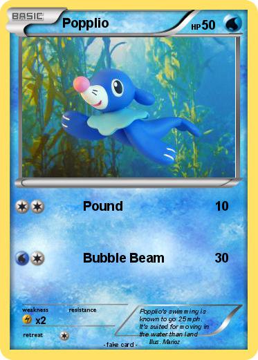 Pokémon Popplio 21 21 - Pound - My Pokemon Card
