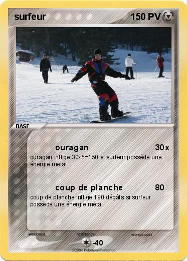 Pokémon surfeur - ouragan - Ma carte Pokémon