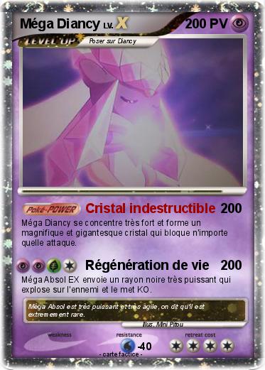Pokémon Mega Diancy - Cristal indestructible - Ma carte Pokémon