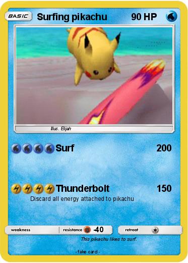 Pokémon Surfing pikachu 195 195 - Surf - My Pokemon Card