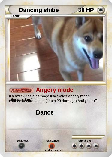 Pokémon Dancing shibe - Angery mode - My Pokemon Card