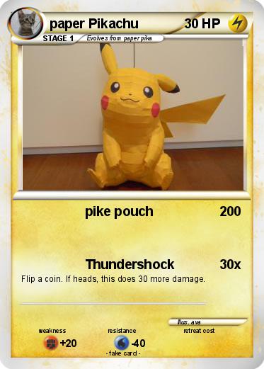 Pokémon paper Pikachu 6 6 - pike pouch - My Pokemon Card