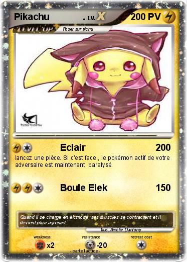 Pokémon Pikachu 15856 15856 - Eclair - Ma carte Pokémon