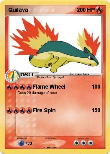 Pokémon Quilava 157 157 - Flame Wheel - My Pokemon Card
