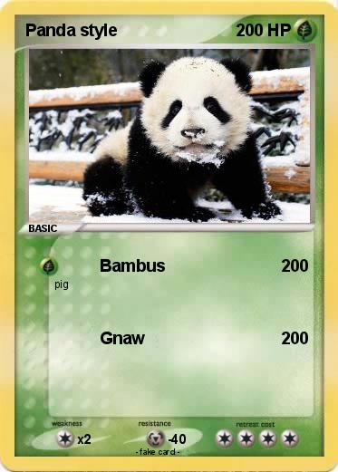 Pokémon Panda style - Bambus - My Pokemon Card