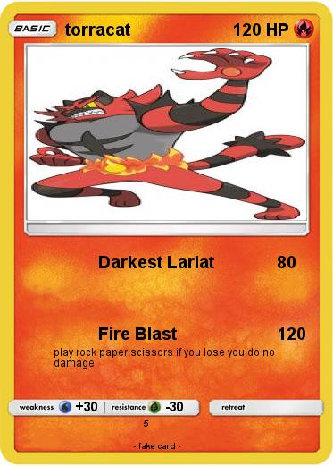 Pokémon torracat 46 46 - Darkest Lariat - My Pokemon Card
