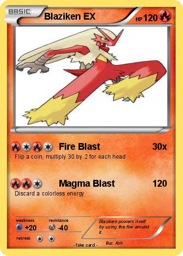 Pokémon Blaziken EX 34 34 - Fire Blast - My Pokemon Card