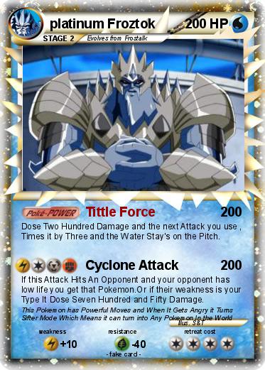 Pokémon platinum Froztok - Tittle Force - My Pokemon Card