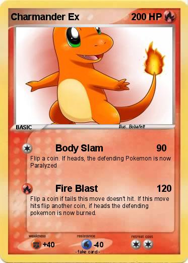 Pokémon Charmander Ex 60 60 - Body Slam - My Pokemon Card