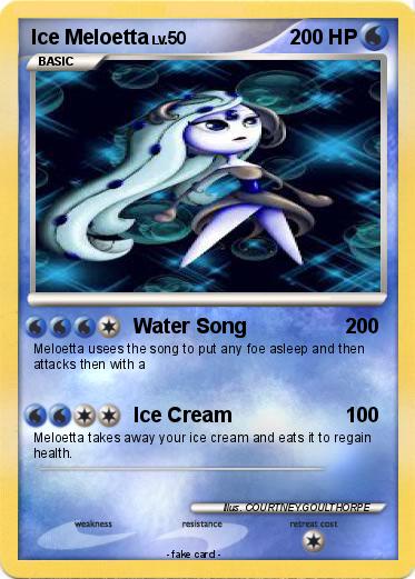 Pokémon Ice Meloetta - Water Song - My Pokemon Card