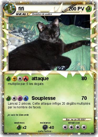 Pokémon fifi 35 35 - attaque - Ma carte Pokémon