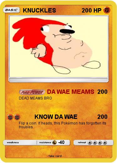 Pokémon KNUCKLES 871 871 - DA WAE MEAMS - My Pokemon Card