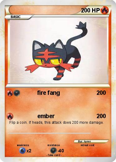 Pokémon 1 111227 111227 - fire fang - My Pokemon Card