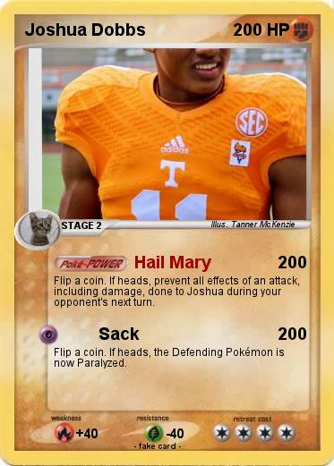Pokémon Joshua Dobbs - Hail Mary - My Pokemon Card
