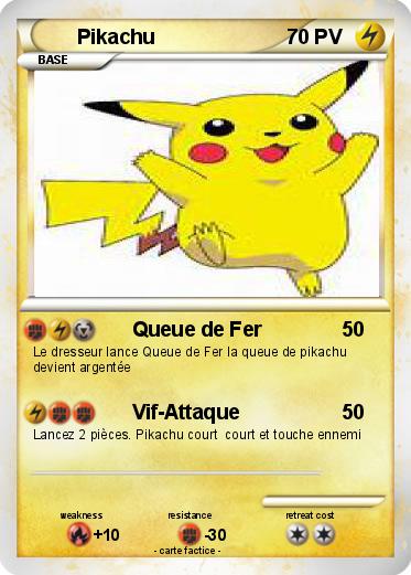 Pokémon Pikachu 10627 10627 - Queue de Fer - Ma carte Pokémon