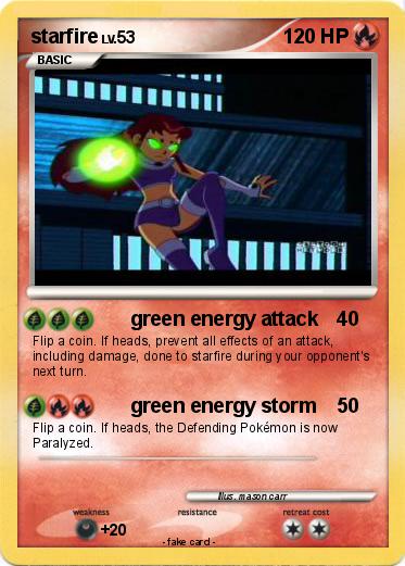 Pokémon starfire 36 36 - green energy attack - My Pokemon Card