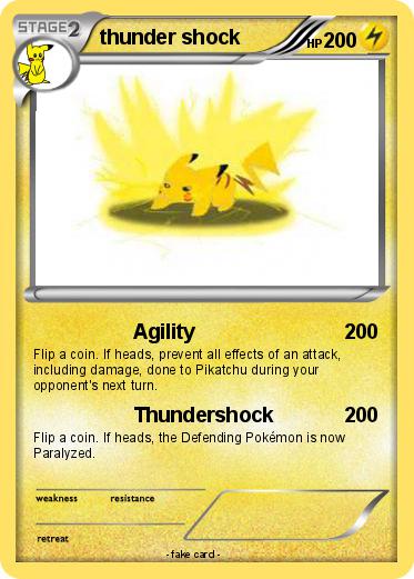 Pokémon thunder shock 95 95 - Agility - My Pokemon Card