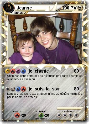 Pokémon Jeanne 22 22 - je chante - Ma carte Pokémon