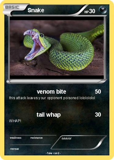 Pokémon Snake 594 594 - venom bite - My Pokemon Card