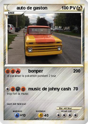 Pokémon auto de gaston - bonper - Ma carte Pokémon
