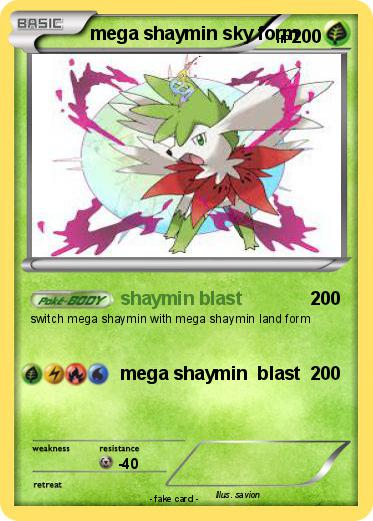 Pokémon mega shaymin sky form - shaymin blast - My Pokemon Card